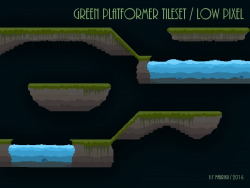 Green Platformer Tileset [LowPixel] | OpenGameArt.org